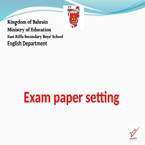 This presentation is about Exam Setting.pptx