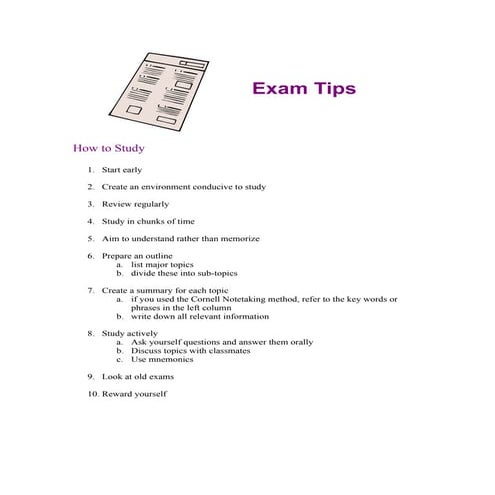 Exam Tips | DOC