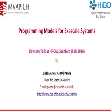 Programming Models for Exascale Systems | PPT
