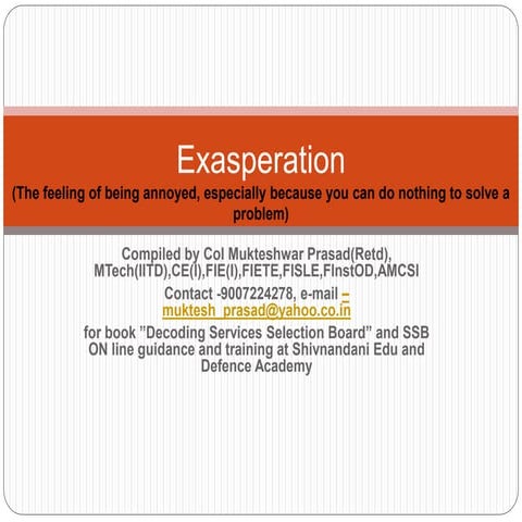 Exasperation | PPT