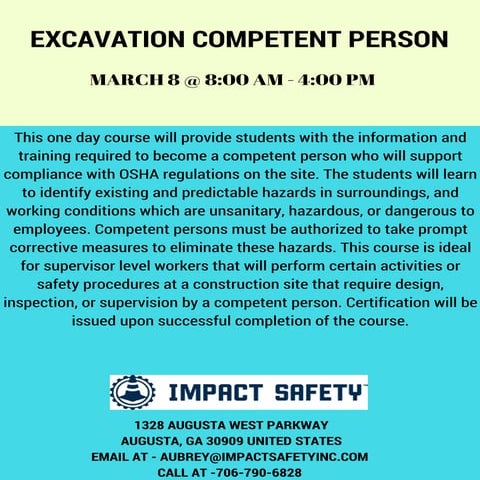 Excavation competent person | PDF