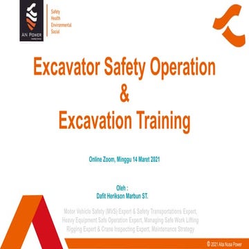Excavator safety operation & excavation training by an power | PDF