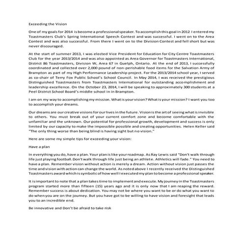 Exceeding the Vision | DOCX