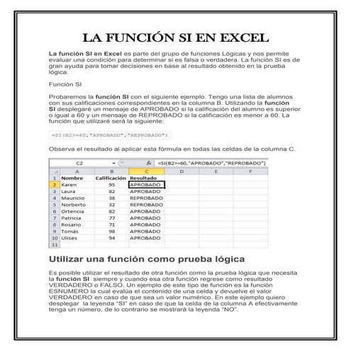 10 formulas de excel | PDF