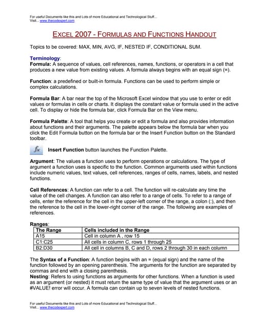 03 Excel Formulas And Functions Ppt 5315