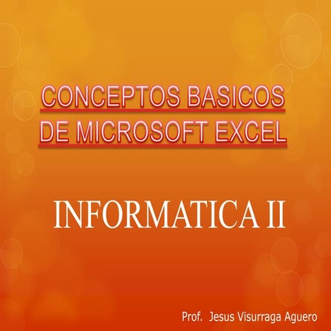 CONCEPTOS BÁSICOS DE EXCEL | PPTX
