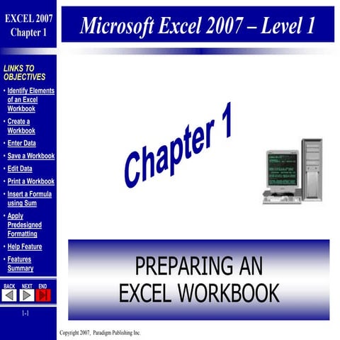 Excel07 l1 ch1 computer literacy | PPSX