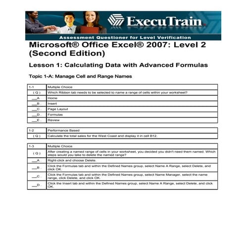 Excel07 l2student | PDF