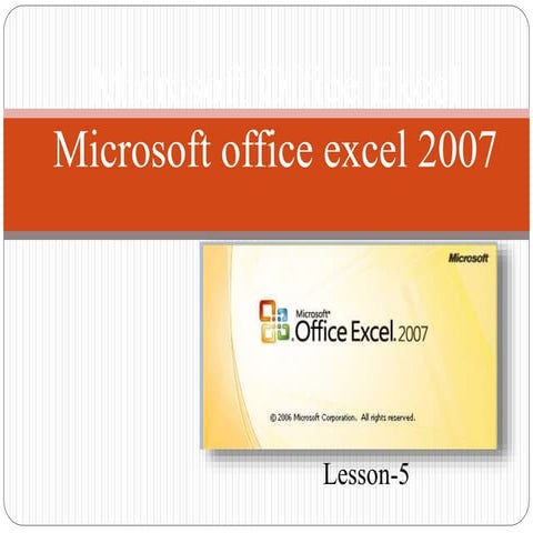 Excel2007 lesson | PPT