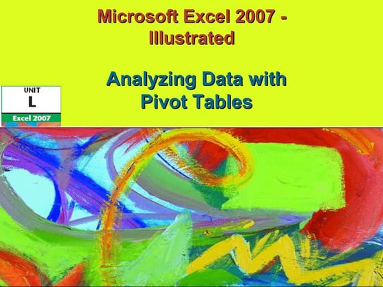 Pivot table presentation | PPT