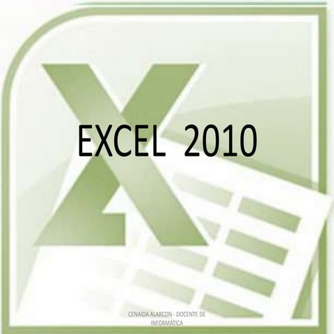Manual de instrucción de microsoft excel 2010 | PDF