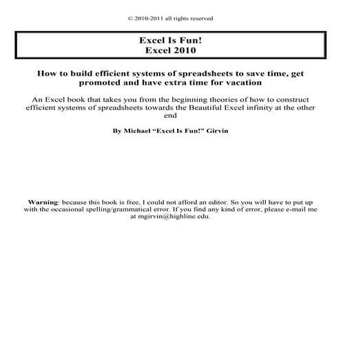 Excel2010 isfun! | PDF