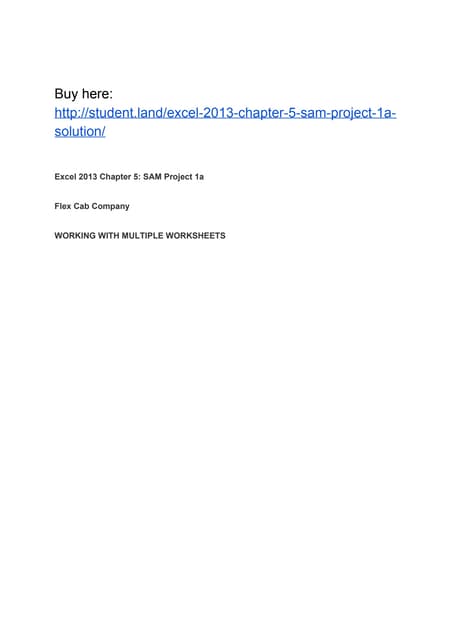 Excel 2016 Module 10: SAM Project 1a | PDF | Technology & Computing