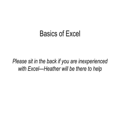 Excelbasics for understanding to excel.ppt