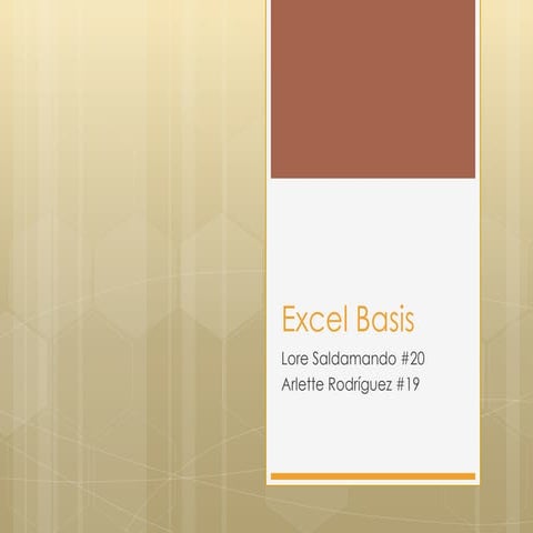 Excel basis | PPT