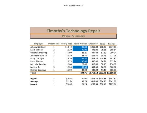 Excel chapter 2 lab test b | PPT
