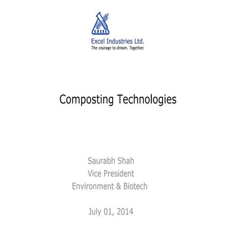 Composting Technologies by Excel Industries Limited | PPT