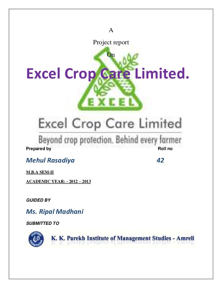 Excel Crop Care Logo