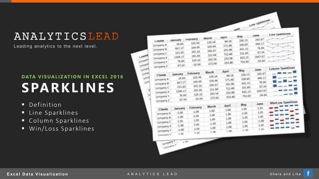 Excel Data Visualization Sparklines Ppt