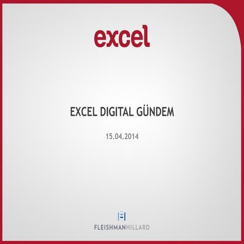 Excel Dijital Gündem Ppt