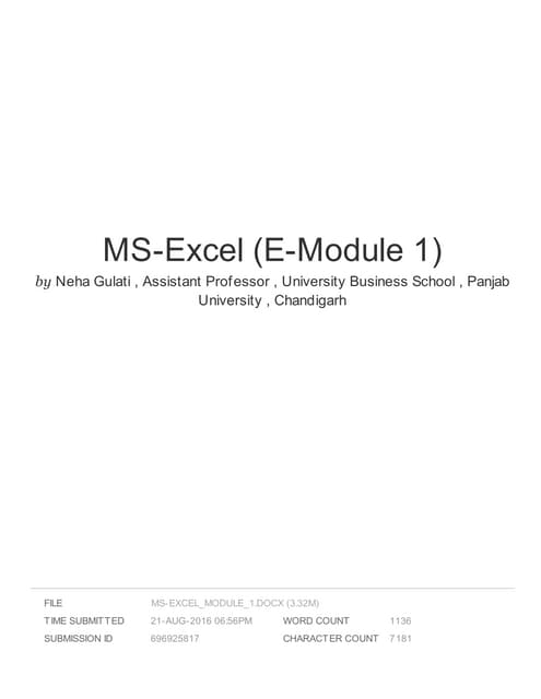 E-Module 2 (MS-Word : Hyperlink) | PDF