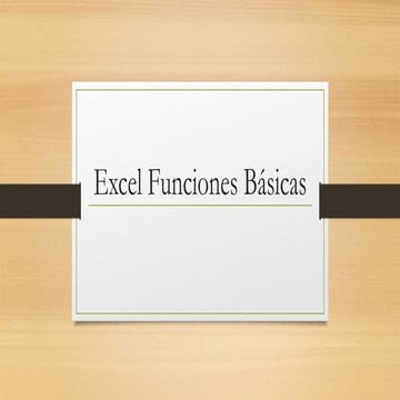 Funciones en excel | PPTX