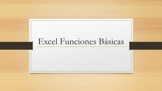 Funciones en excel | PPT