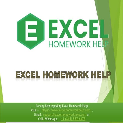 Excel Homework Help | PPTX
