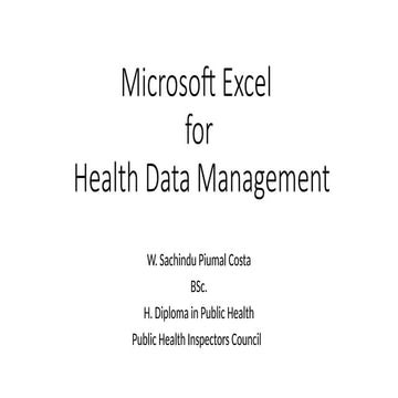 Excel ICT SPHI Training.pptx for trainers | PPTX