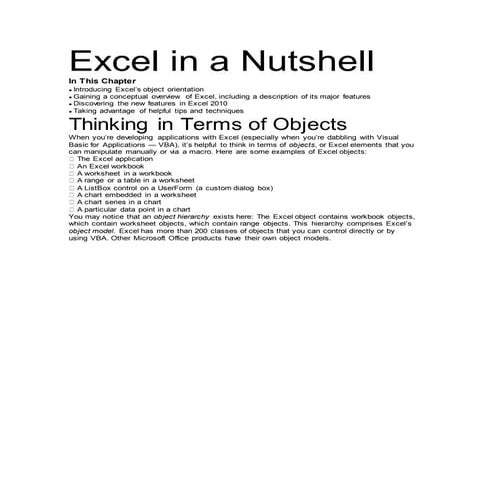 Excel in a nutshell | DOCX