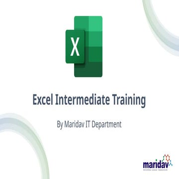 Microsoft Excel 365/2024 Intermediate training | PPTX