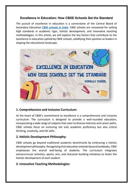 What Does CBSE School Do To Promote 21st Century Education? | PPT