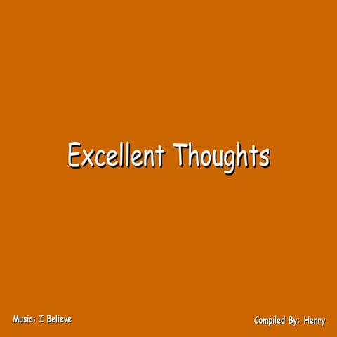 Excellent Thoughts | ODP