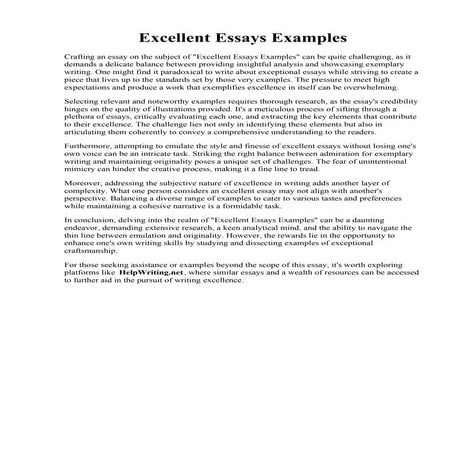 Excellent Essays Examples. 24 Greatest College Essay Examples RedlineSP ...