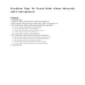 Excellent Tips To Teach Kids About Rewards and Consequences | PDF