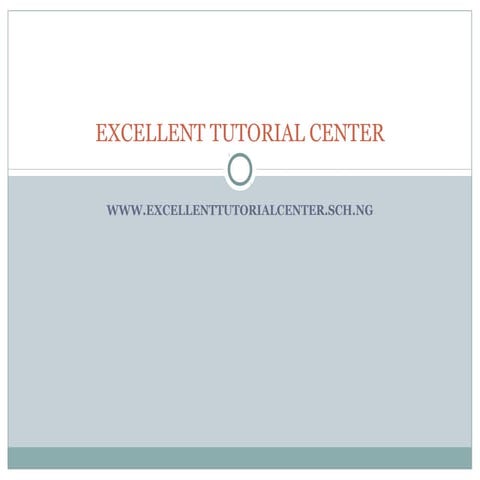 Excellent tutorial presentation | PPT