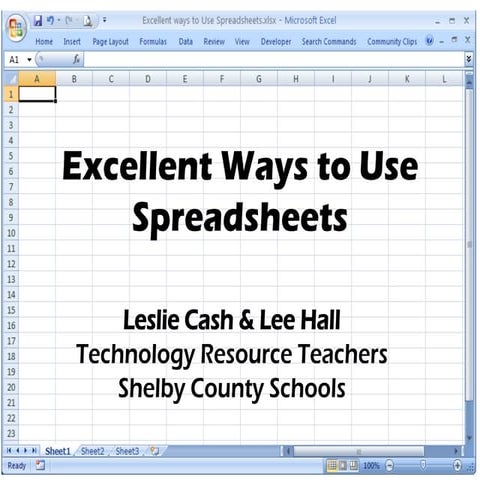 Excellent ways to use spreadsheets | PDF