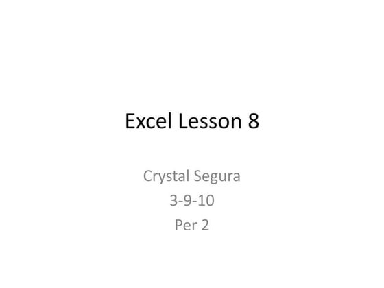 Lesson 8 charts | PPT