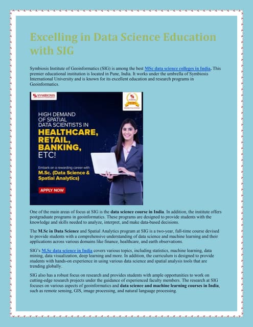 Choosing The Right College For Geoinformatics And Data Science In India.pdf