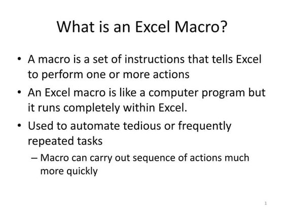 How to create macro with example | PPT