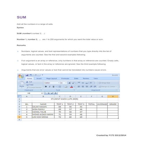 Excel module (1) | PDF