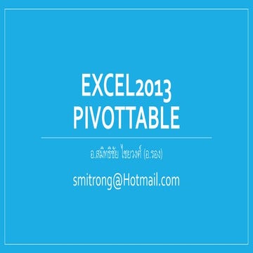 Excel pivot table | PPT