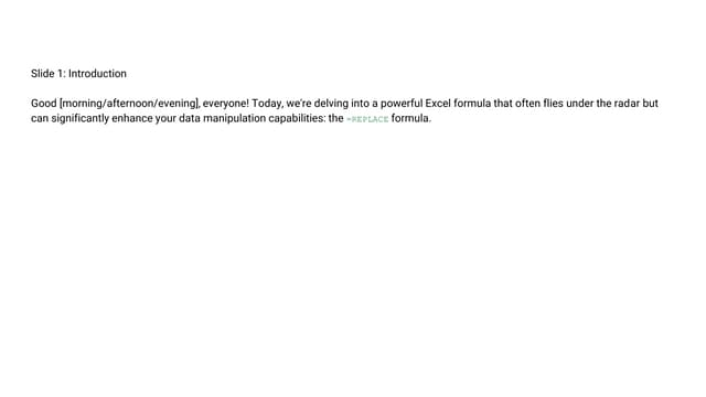 Excel Replace Formula Ppt 3898