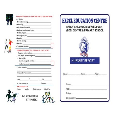 EXCEL REPORT nursery.pdf indicating performance of a candidate | PPT