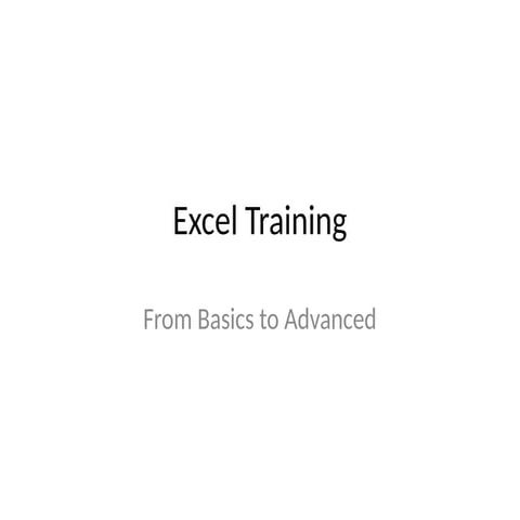 Exceltrainingppt To Learn Very Easy And Good Ppt