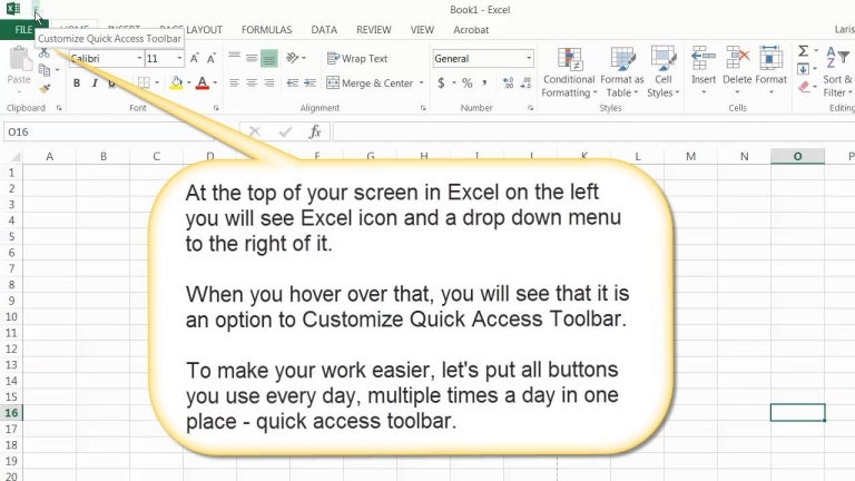 Excel tutorial: how to set up custom toolbar in excel with your favor…