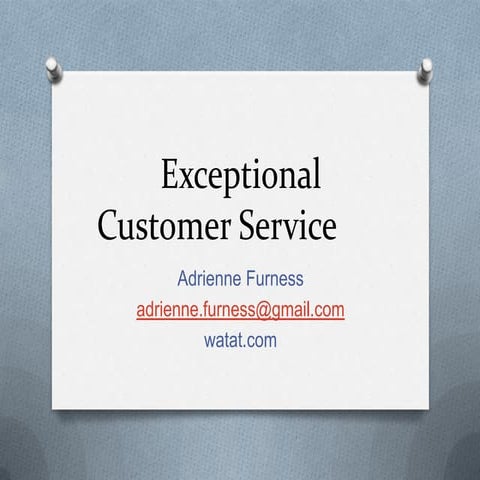 Exceptional Customer Service | PPT