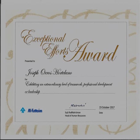 Exceptional effort award | PDF