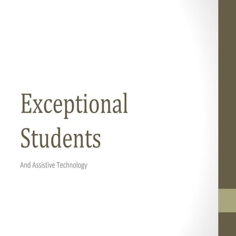 Exceptionalities | PPT
