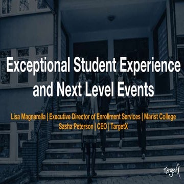 Exceptional Students Experience and Next Level Events | PPT